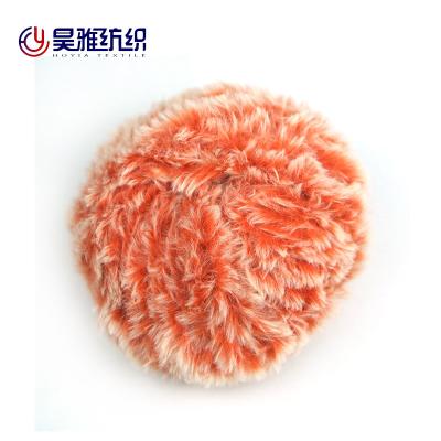 China Soft Mink Chunky Hand Knit Yarn Polyester Yarn Yarn Bleached Dyed for sale