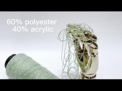 Wholesale 1/6.5Nm woolen tube roving fancy knitting crocheting polyester acrylic dyed wool blended h
