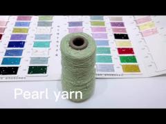 Factory wholesale price viscose polyester Pearl crochet blend yarn DIY hand knitted thread