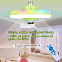 China Ceiling Fan E27 Socket Light With Remote Adjustable Smart LED Fan RGB for sale
