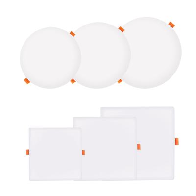 China Round Square Surface Mount Led Skd Panel Light Aluminium Rohs Led Ceiling Light Frameless Slim Adjustable Recessed Pane for sale