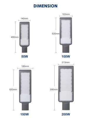 China 50W 100W 150W Outdoor LED-straatverlichting Stabiel Waterdicht Praktisch Te koop