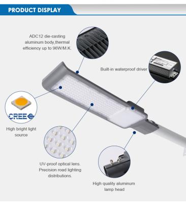 China 50W 100W 150W Outdoor LED-straatverlichting Stabiel Waterdicht Praktisch Te koop