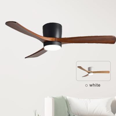 Cina 42 pollici 52 pollici di controllo remoto del motore DC moderno Legno massello lamina Led Ventilatore di soffitto con luce in vendita