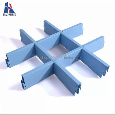 China Customized Square Pass Aluminum Baffle Ceiling Fireproof Aluminum Square Tube Ceiling Baffles Ceiling Decoration Panels for sale