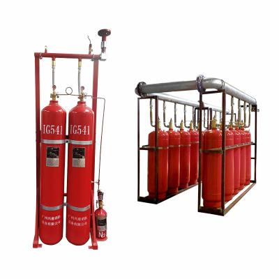 China Red IG541 Efficient Inert Gas Fire Suppression System High Pressure for sale