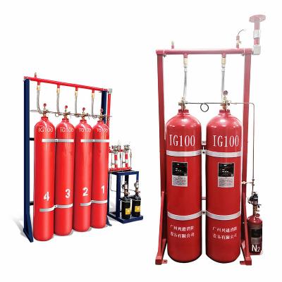 China IG100 Inert Gas Automatic Fire Suppression System Red Easy Installation for sale