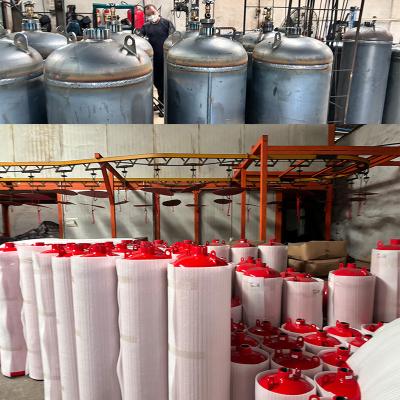 중국 FM200 실린더 40-180L 용량 소화제를 저장하는 완벽한 솔루션 판매용