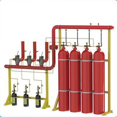 China Automatic IG541 Inert Gas Fire System Network with Galvanized Steel Pipes for Hazard Protection for sale
