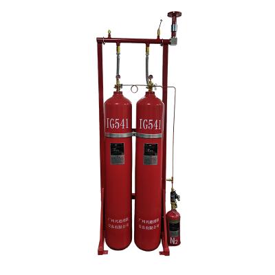 China Automatic IG541 Inert Gas Fire Suppression System with 15MPa Working Pressure and Galvanized Steel Pipes for sale