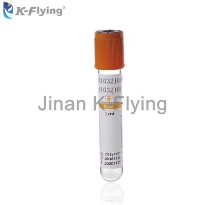 China Tubo descartável 5ml 6ml 7ml 8ml 9ml da coleção do sangue do ativador do coágulo do vácuo à venda