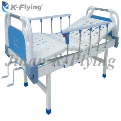 Cina Paziente manuale d'acciaio piegante del letto di ospedale di 2 manovelle senza ruote in vendita