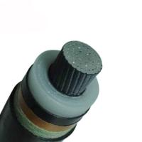 China Black 630mm2 33kV Aluminum High Voltage Underground Cable Single Core for sale