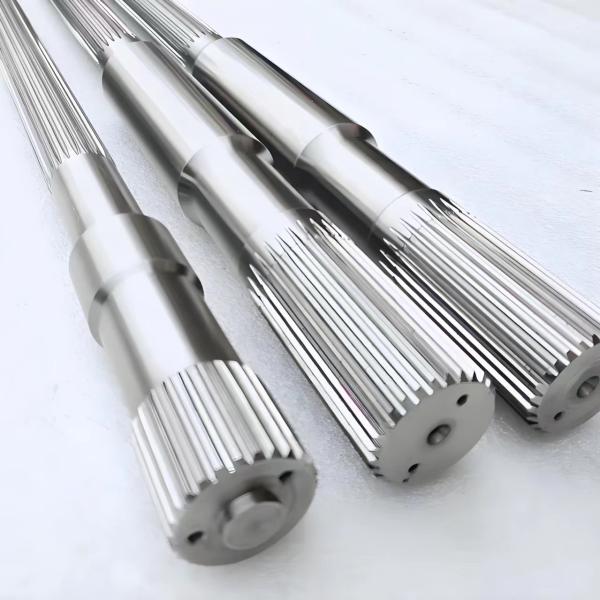 Quality German Material Single Key Shaft Diameter 10mm - 240mm Twin Screw Extrusion Shaft for sale