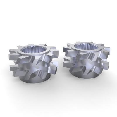 Twin Screw Extruder Toothed Mixing Element  Reverse Blades For Industrial Mixing