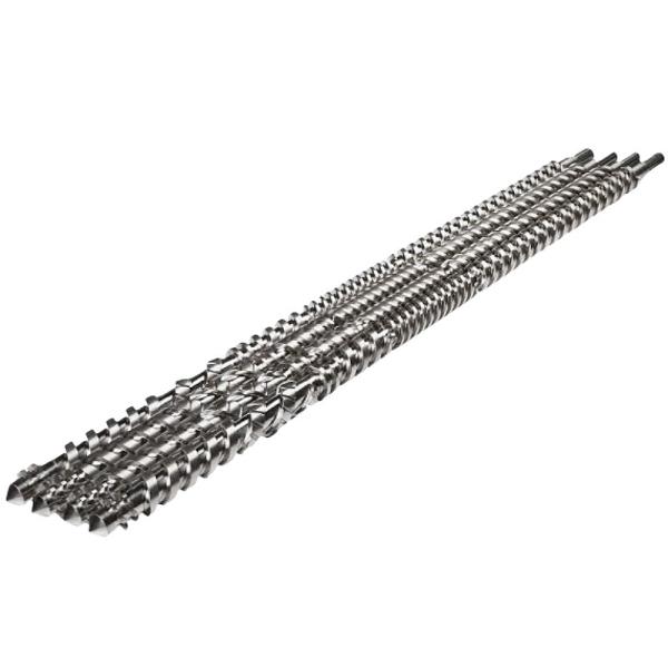Quality High Speed Bimetallic Twin Screw for PVC Sheets Twin Extruder for sale