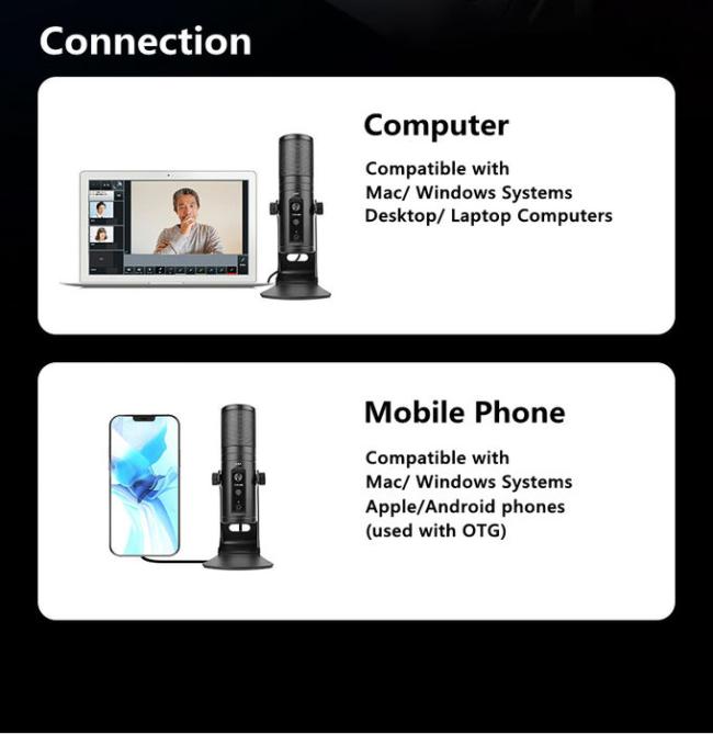 Condenser Microphone For Laptop, Desktop Computer,Mobile Phone With Plug And Play effect 10