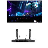 China Wireless Handheld Dynamic UHF Microphone System 200ft With Rechargeable Receiver for sale