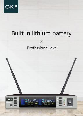 China Rádio recarregável do sistema do microfone da frequência ultraelevada da bateria de lítio Handheld à venda