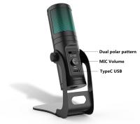 China Desktop 75ma USB Recording Microphone Cardioid Polar Pattern for sale