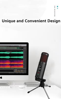 China Één Knoop Stod USB die Microfoon voor Computer 20Hz-20KHz registreren Te koop