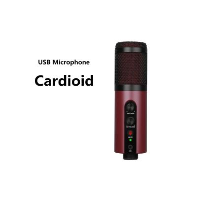 中国 47.5mmのサウンド カード2.5M USBケーブルが付いている手持ち型のコンデンサ マイクロホン 販売のため