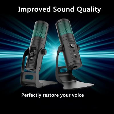 Cina Microfono da tavolino di USB di karaoke di Tiktok con la capsula muta del bottone 14mm in vendita