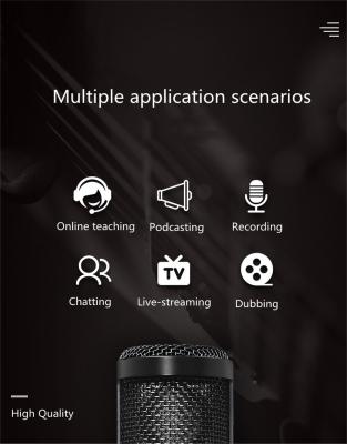 Cina Microfono da tavolino della registrazione dell'OEM USB per Youtube Vlogging alto SPLs in vendita