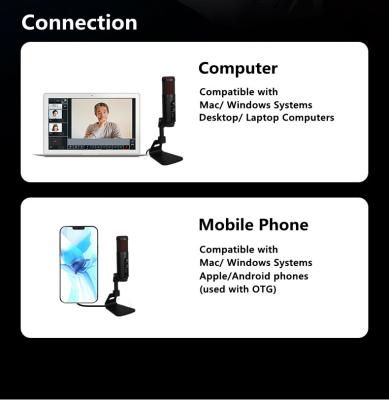 Cina Microfono della registrazione di USB del gioco della spina del computer con il CE muto ROHS del bottone in vendita