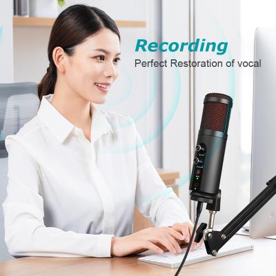 中国 プラグ アンド プレイYoutube Vloggingのポータブルのための48vコンデンサーMic 販売のため
