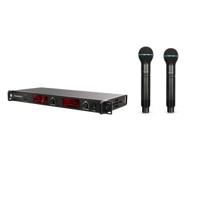 Cina Karaoke tenuto in mano dinamico Mic With Reverb del microfono di GESTTON del metallo senza fili di frequenza ultraelevata in vendita