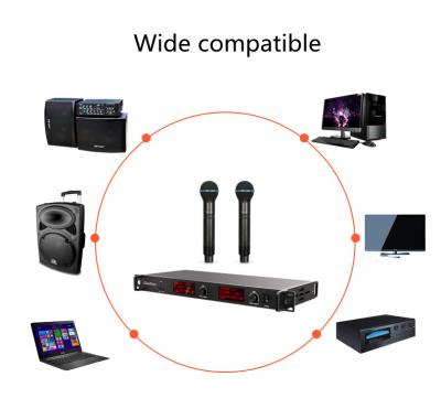 Cina Microfono senza fili di frequenza ultraelevata di karaoke del DJ con 19