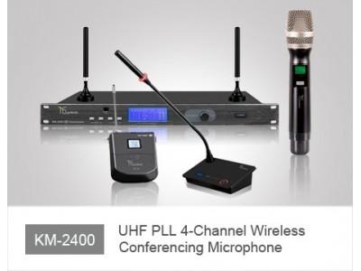 Cina Microfono senza fili KM-2400 tenuto in mano di comunicazione di Manica di frequenza ultraelevata PLL 4 in vendita