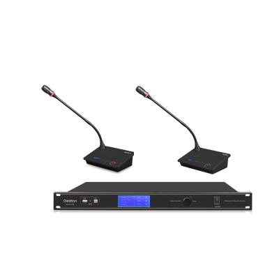 China Desktopgooseneck het Systeem Dubbele Kanalen GESTTON van de Microfoon Digitale Bespreking Te koop
