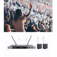 China Pro UHF Audio Wireless Microphone System 4 Channel Handheld Headset Lavalier for sale