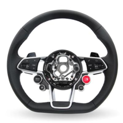 China Leather Flat-bottomed Sports Multi-function Steering Wheel for Audi with 40 mm 35 mm 45 mm Grip Sizes for sale