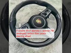 P-orsche 911 P-alamela C-ayenne 718 vernieuwd koolstofvezel perzik stuurwiel
