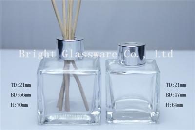 China clear perfume glass bottle with knob lid for sale