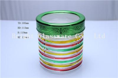 China Custom beautiful design glass candy jar for wholesale for sale