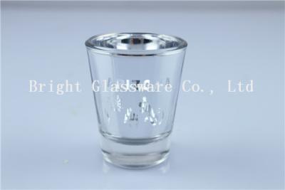 China Perfect Custom Silver Glass Candle Holder for sale