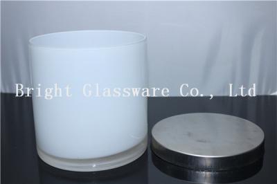 China Color Blown Glass Candle Holder With Eectroplating Lid for sale