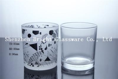China Custom Logo Glass Candle Holder, Glass cup for sale