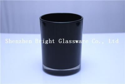 China Black Glass Candle Holder For decoration for sale