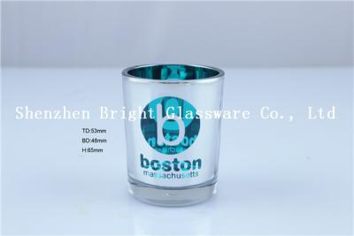 China Electroplating Color Glass Candle Holder for sale