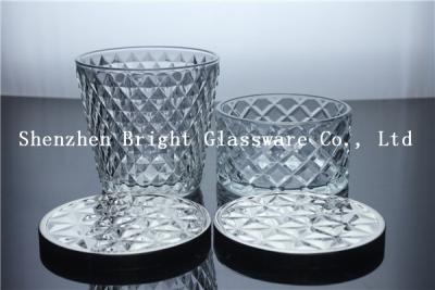 China Luxury Glass Candle Holder with lid, cheap glass water cup for sale