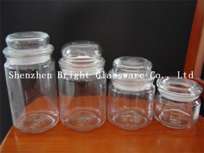 China different size glass jar with lid, glass candle wholesale for sale