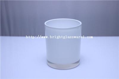 China white glass candle holder, color glass cup for sale