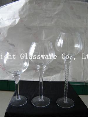 China Romantic Hurricane glass for hotel decoration, glass goblet for sale