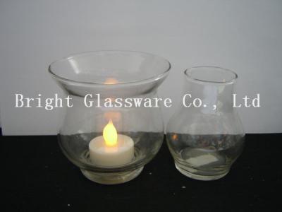 China holiday decoration glass candle holder, Hurricane glass for wholesale for sale