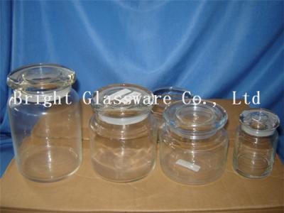 China wholesale glass jar with lid, glass candle jar for sale